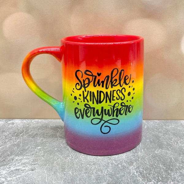 Rainbow Mug Sprinkle Kindness RTS - Natalie, Tangle Artistry