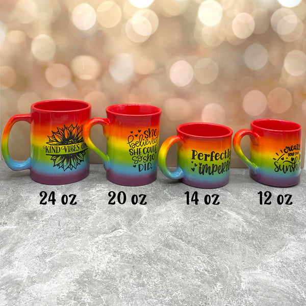 Adulting is BS Rainbow Mug & Other Options - Tangle Artistry