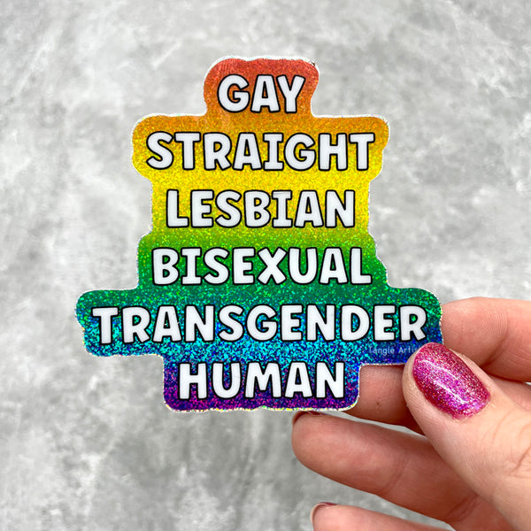 LGBTQ Human Glitter Sticker - Tangle Artistry
