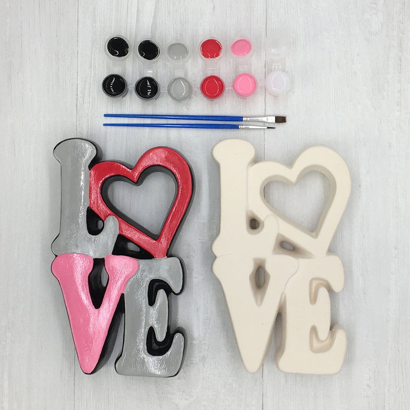 DIY Ceramic LOVE Sign - Tangle Artistry