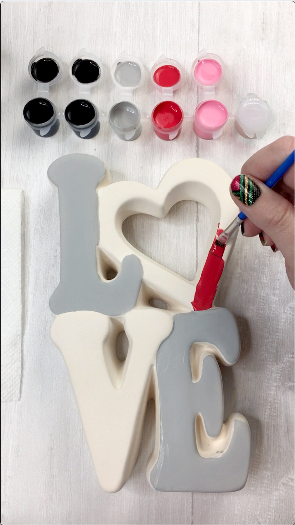 DIY Ceramic LOVE Sign - Tangle Artistry