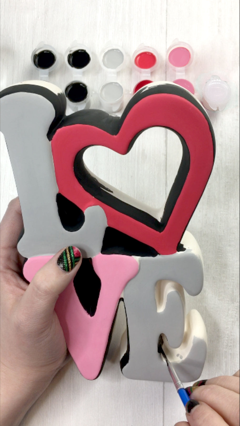 DIY Ceramic LOVE Sign - Tangle Artistry